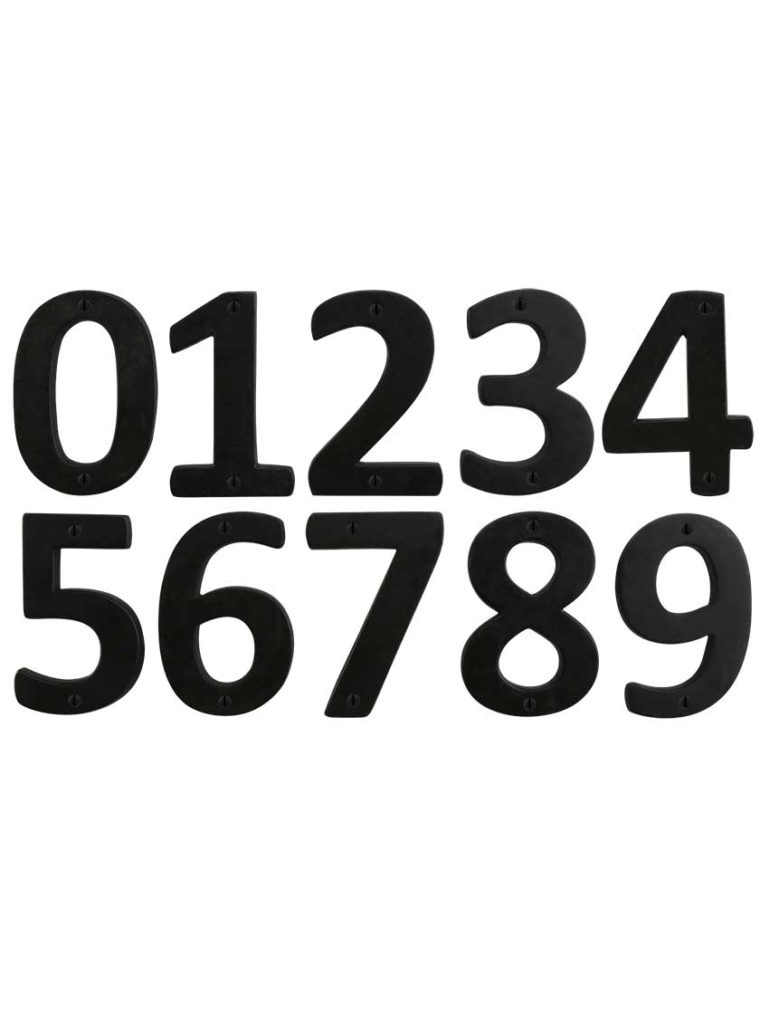 Solid-Bronze Schoolhouse Numbers - 4" Height | House of Antique Hardware