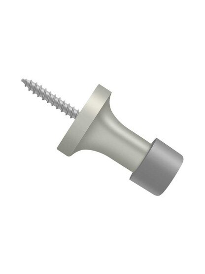 1 1/2" Modern Baseboard Door Stop with Bumper | House of Antique Hardware