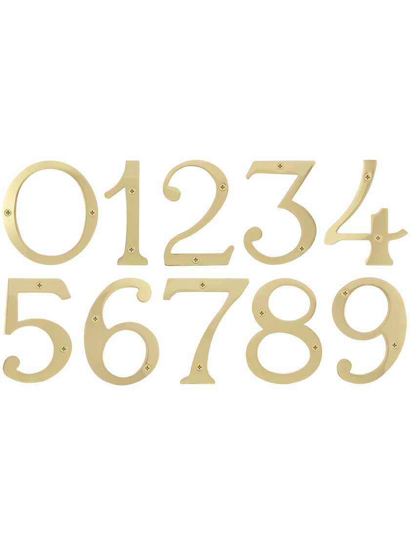 Premium Brass House Numbers - 4" Height | House of Antique Hardware