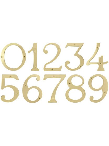 Premium Brass House Numbers - 4" Height | House of Antique Hardware