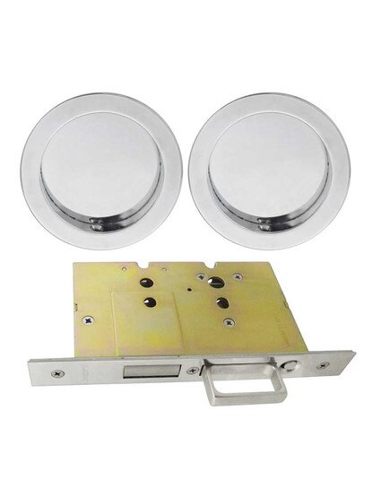 Premium Dummy Pocket-Door Mortise Lock Set with Round Pulls | House of ...