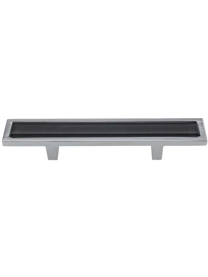 Spa Drawer Pull with Black Glass Inlay - 3" Center-to-Center | House of ...