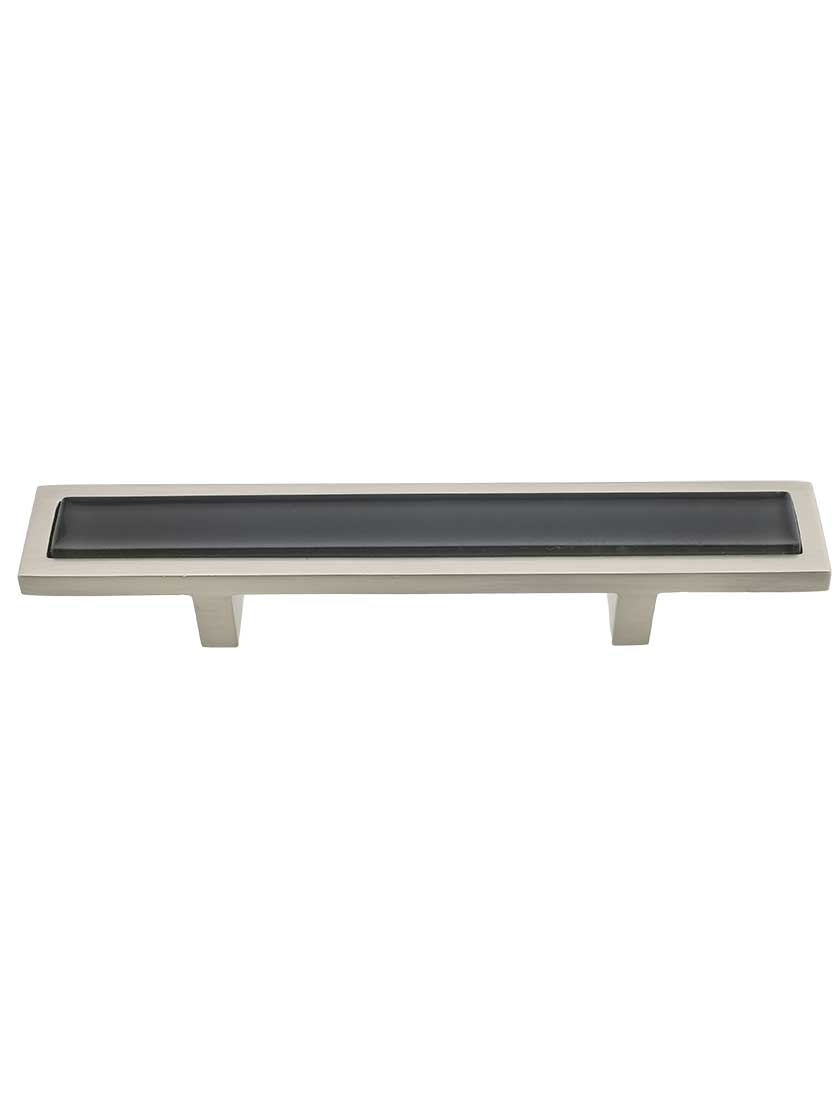 Spa Drawer Pull with Black Glass Inlay - 3" Center-to-Center | House of ...