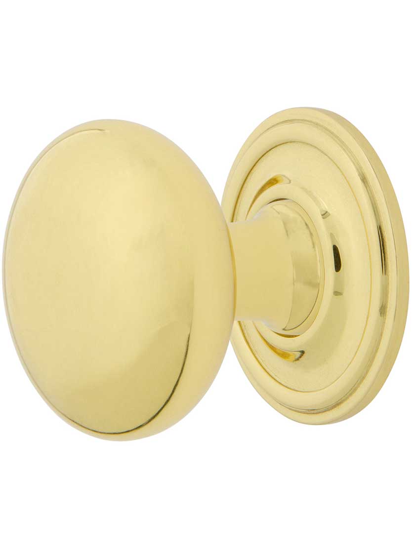 Classic Round Cabinet Knob - 1 3/8" Diameter with Matching Rosette ...