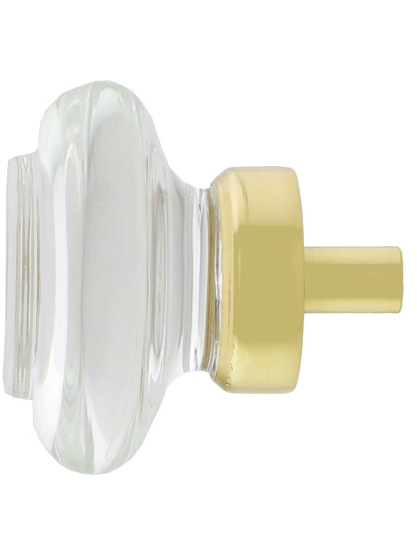 Round Clear Lead-Free Crystal Cabinet Knob - 1 3/8" Diameter | House of ...