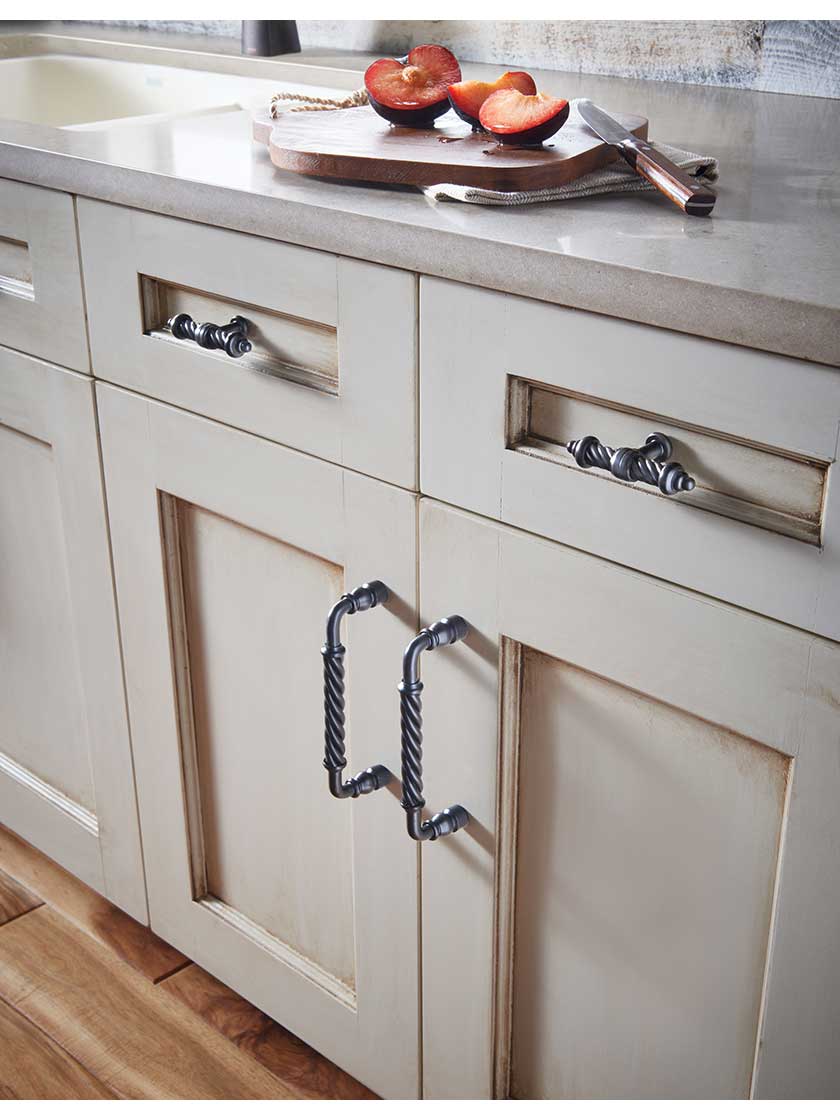 Twisted Bar Pull - 6" Center-to-Center | House of Antique Hardware