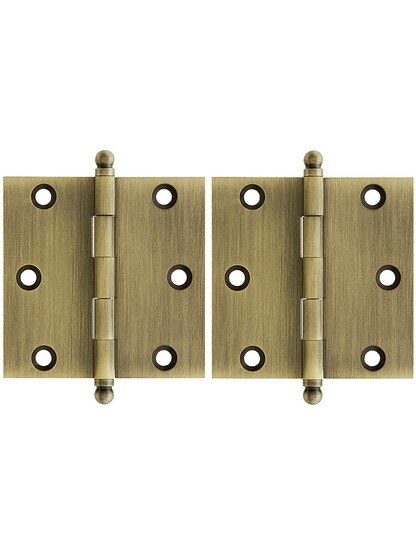 Pair of Premium Solid Brass Cabinet Hinges - 2 1/2" x 2 1/2" | House of ...