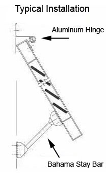4 Foot Sliding Hinge for Bahama Shutters | House of Antique Hardware